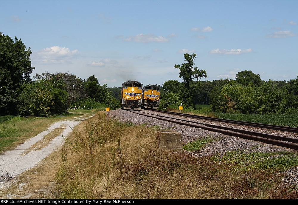 Southbound on the Union Pacific Chester Subdivision